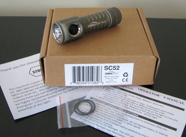 Zebralight SC52 (XM-L, 1xAA, 1x14500) Review: RUNTIMES, BEAMSHOTS ...